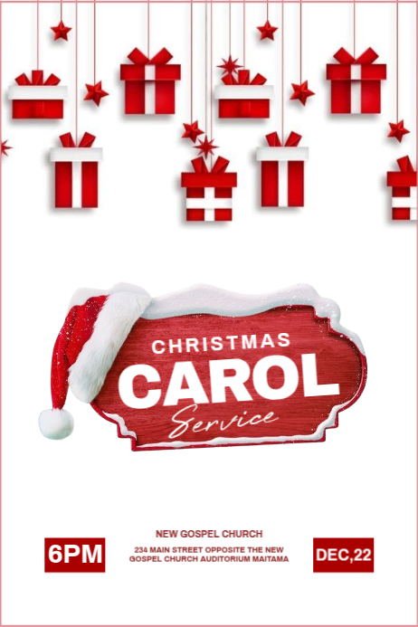 christmas carol Template | PosterMyWall