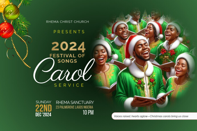 Christmas carol Template | PosterMyWall