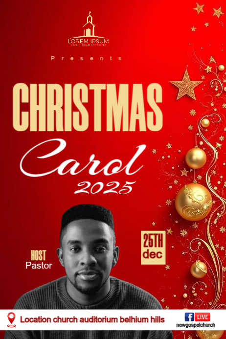 christmas carol Template | PosterMyWall