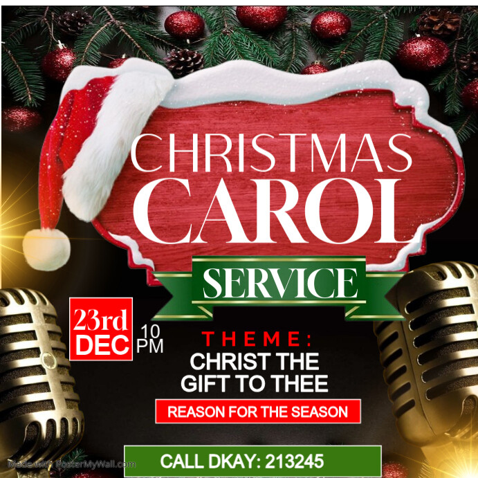 Modèle Christmas carol | PosterMyWall