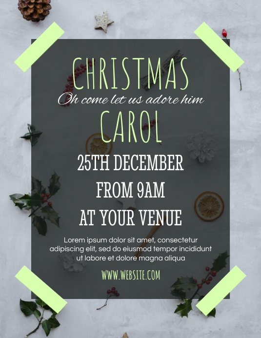 Christmas Carol Template | PosterMyWall