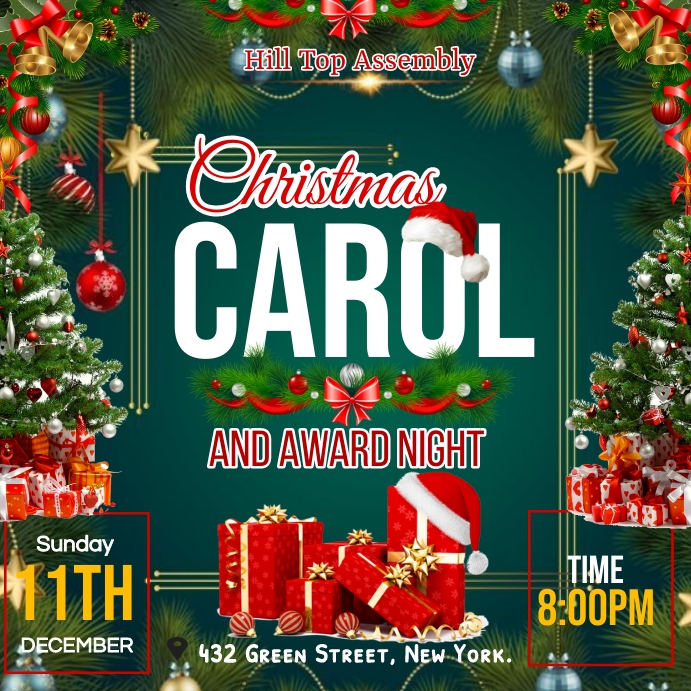 Modèle Chants de Noël | PosterMyWall