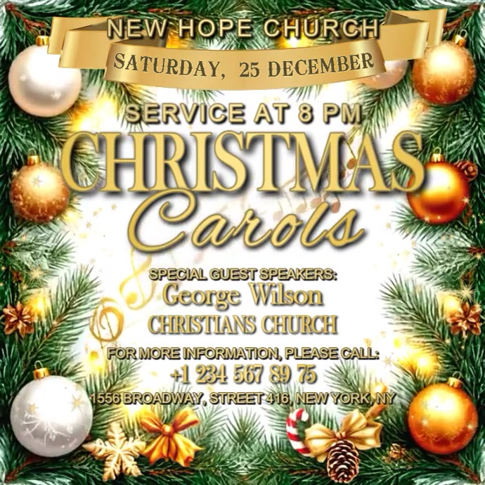 Christmas Carol Template | PosterMyWall