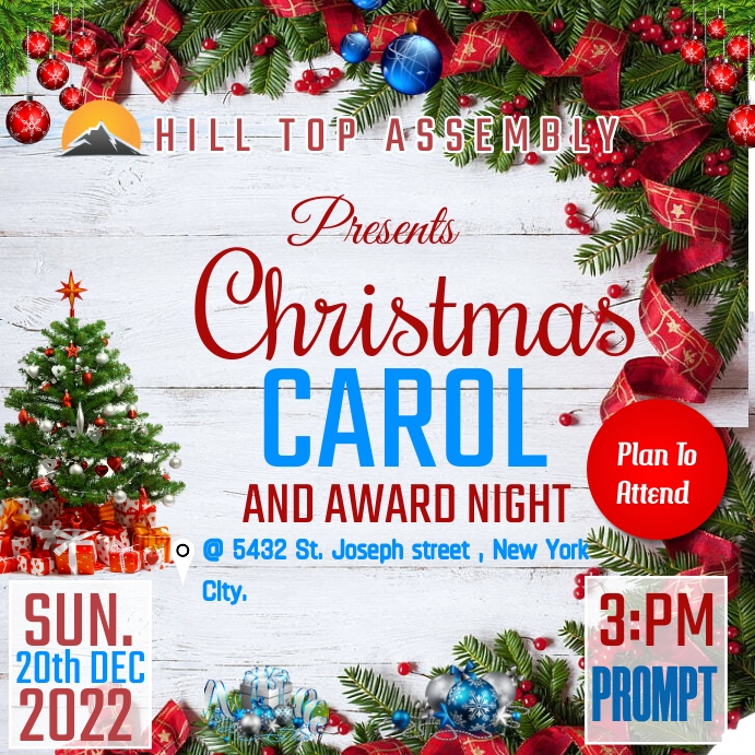 Christmas Carol Template | PosterMyWall