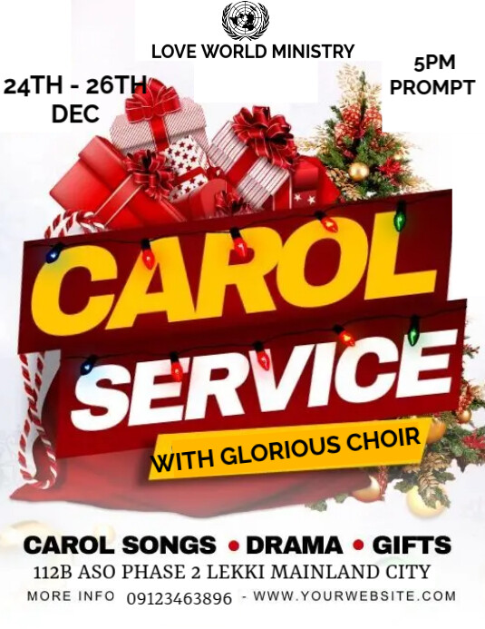 Christmas Carol Template | PosterMyWall