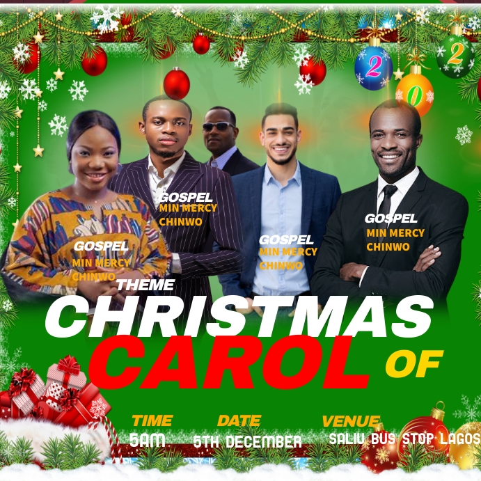 CHRISTMAS CAROL Template | PosterMyWall