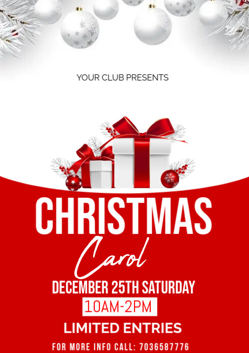 christmas carol Template | PosterMyWall