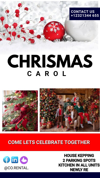 CHRISTMAS CAROL Template | PosterMyWall