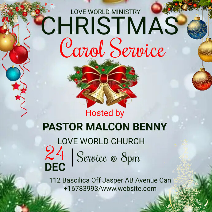 Modèle Christmas carol | PosterMyWall