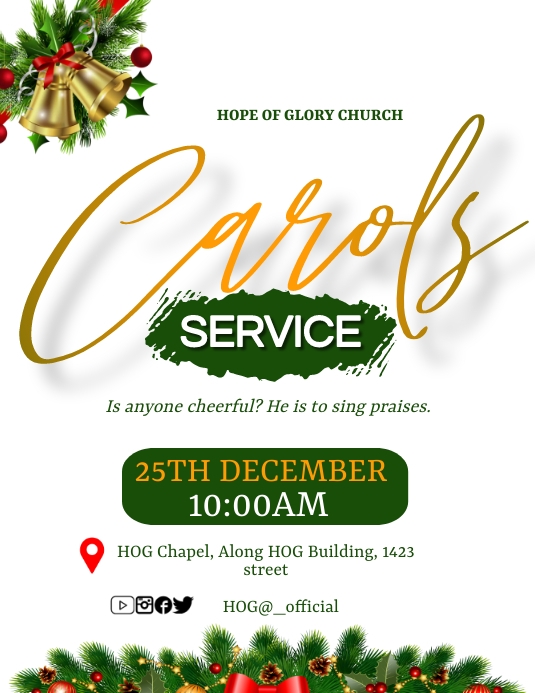 Christmas carol Template | PosterMyWall