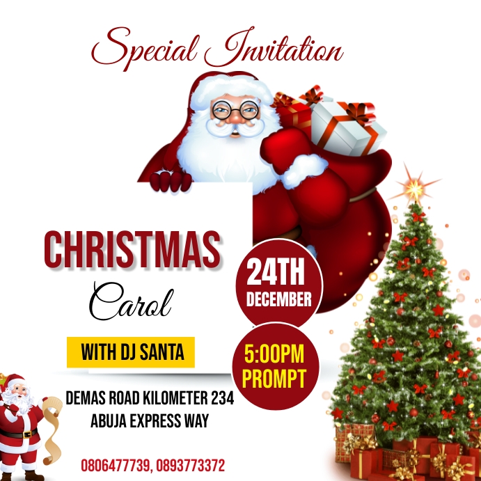 Christmas carol Template | PosterMyWall