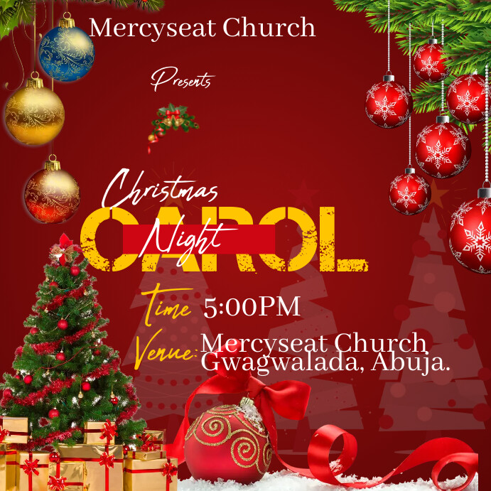 Plantilla de christmas carol | PosterMyWall