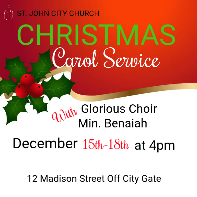 Christmas carol Template | PosterMyWall