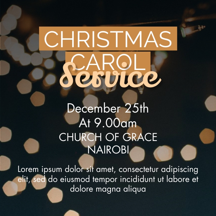 Christmas Carol Template | PosterMyWall