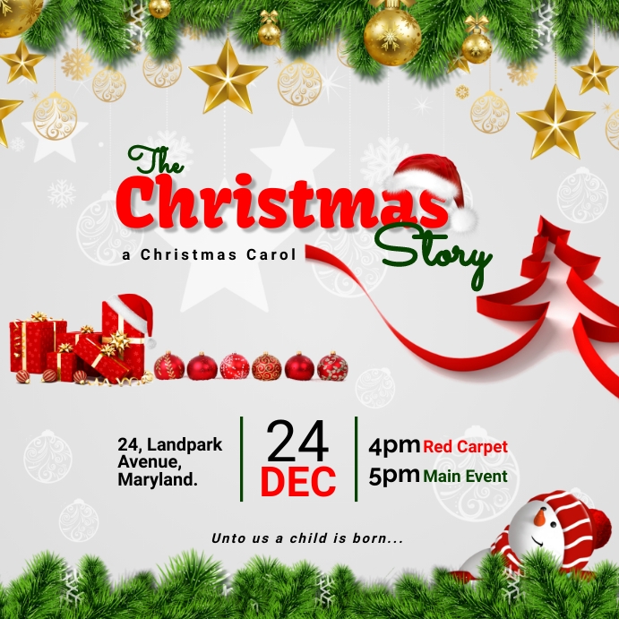 christmas carol Template | PosterMyWall