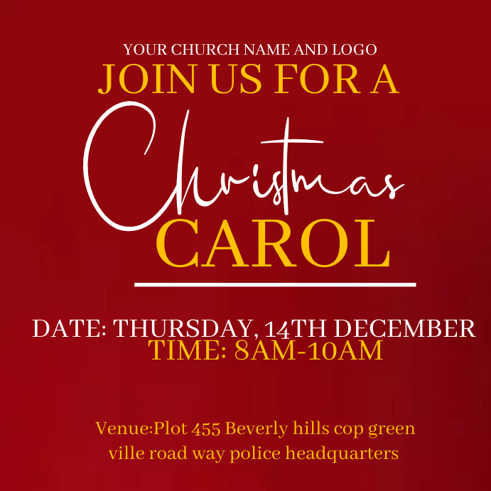 Christmas carol Template | PosterMyWall