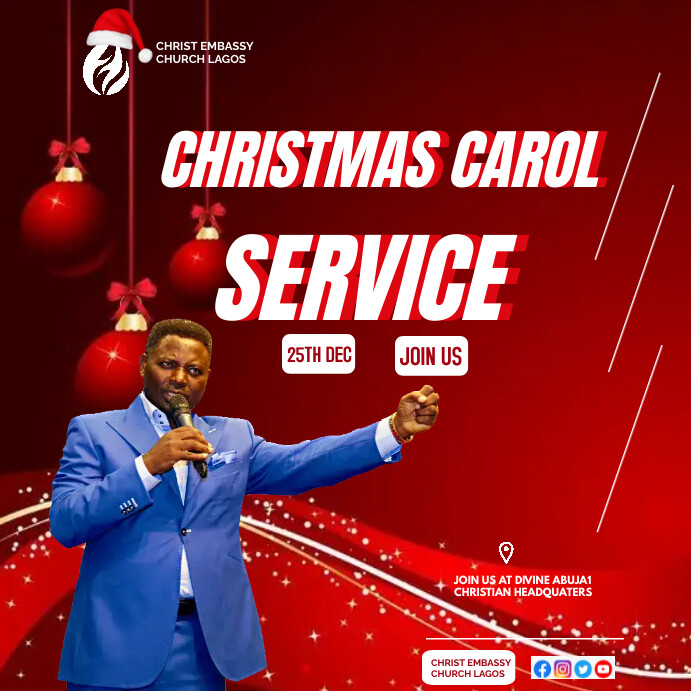 CHRISTMAS CAROL FLYER (1) Template | PosterMyWall