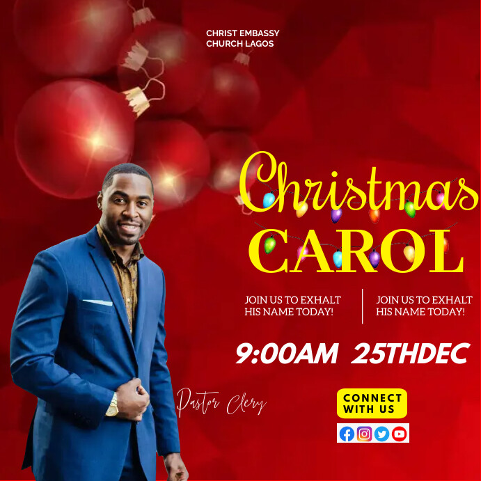 CHRISTMAS CAROL FLYER (1) Template | PosterMyWall
