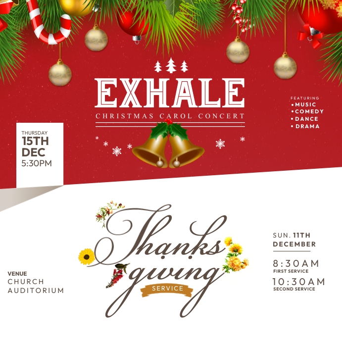 CHRISTMAS CAROL FLYER (16) Template | PosterMyWall