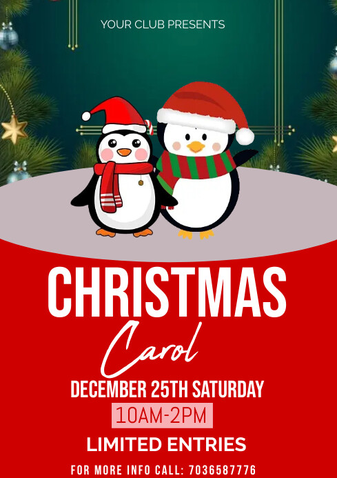 Modèle CHRISTMAS CAROL FLYER (3) | PosterMyWall