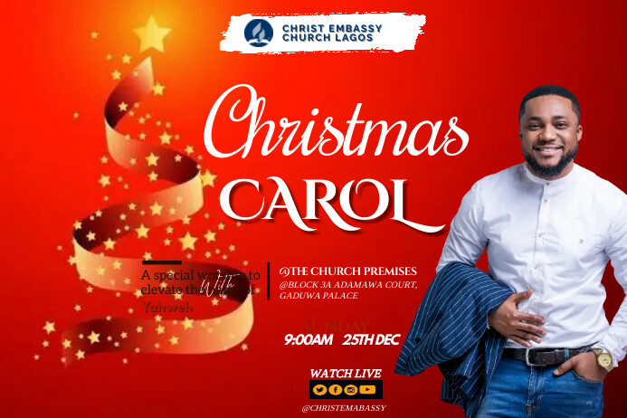 CHRISTMAS CAROL FLYER (4) Template | PosterMyWall