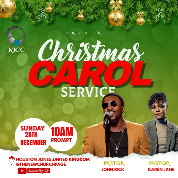 Christmas carol flyer (9) Template | PosterMyWall