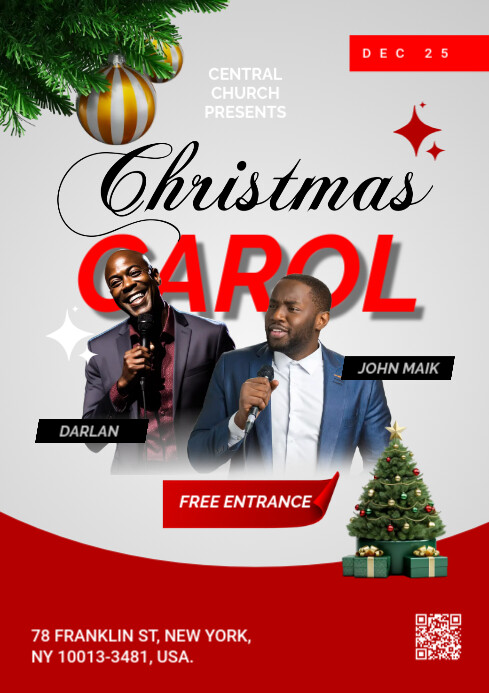 Christmas carol flyer A4 Template | PosterMyWall