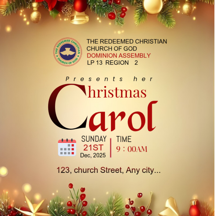Christmas carol flyer design template | PosterMyWall