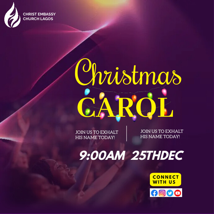 Plantilla de CHRISTMAS CAROL FLYER | PosterMyWall