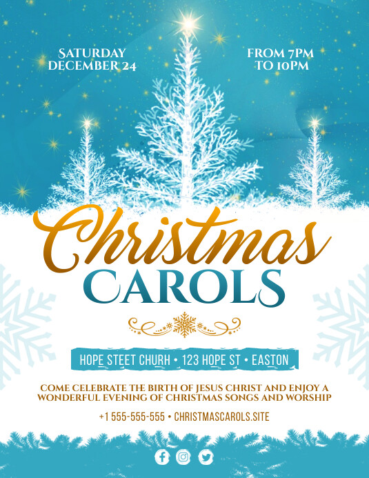 Christmas Carol Flyer Template | PosterMyWall