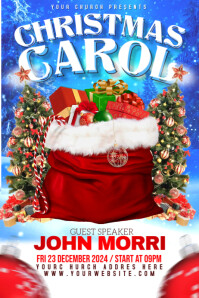 christmas carol service Template | PosterMyWall