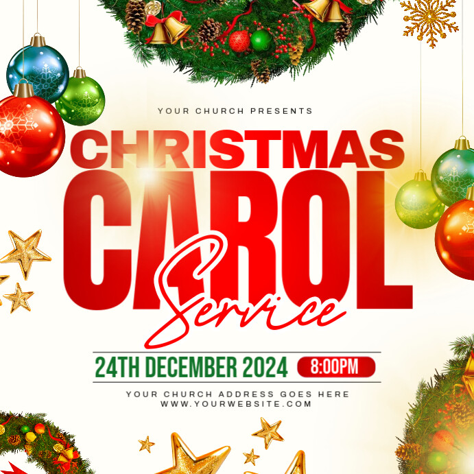 Christmas carol flyer Template | PosterMyWall