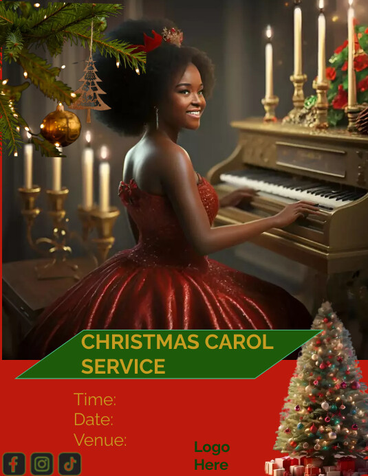 Plantilla de Christmas carol flyer template | PosterMyWall