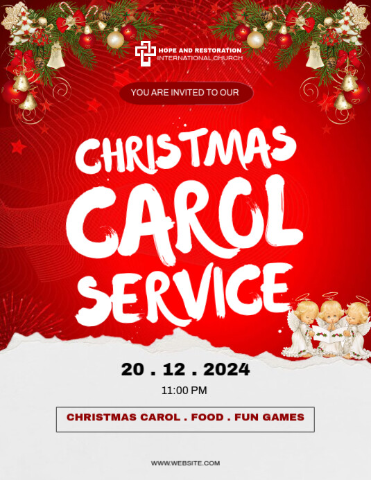 Christmas carol flyer template | PosterMyWall