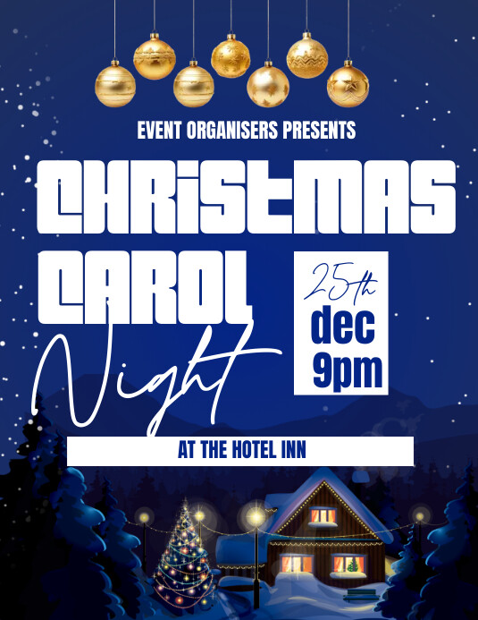 christmas carol flyers Template | PosterMyWall