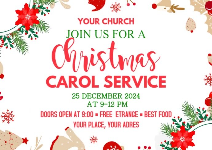 Christmas Carol Invitation Template | PosterMyWall
