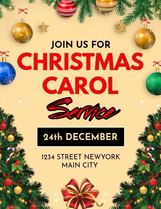 Christmas Carol Invitation Template | PosterMyWall