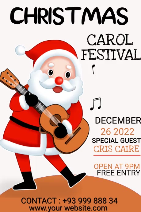 christmas carol party Template | PosterMyWall