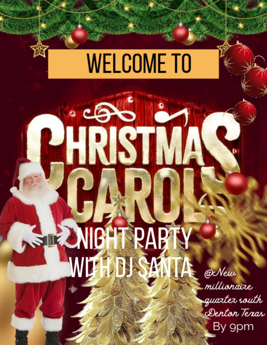Christmas carol party Template | PosterMyWall