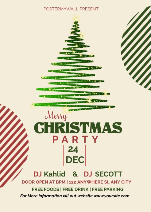 Christmas Carol Party Flyer Template | PosterMyWall