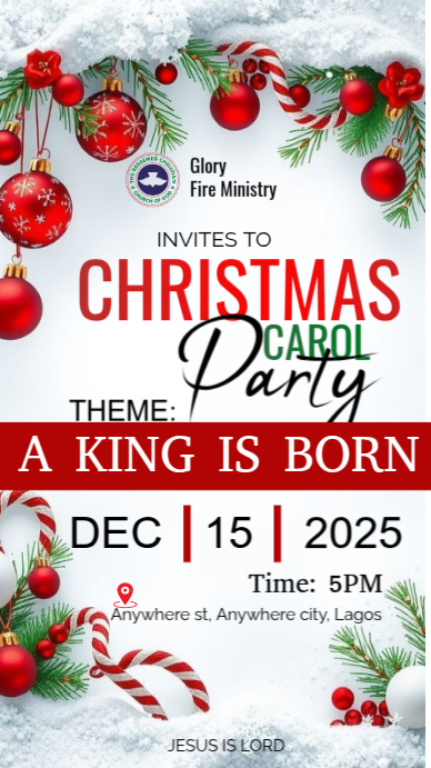Plantilla de Christmas carol party invitation template design ...