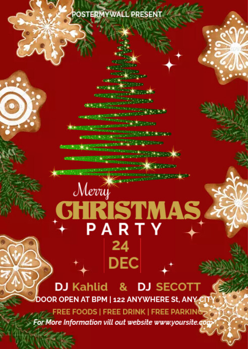 Christmas Carol Party Invitation template | PosterMyWall