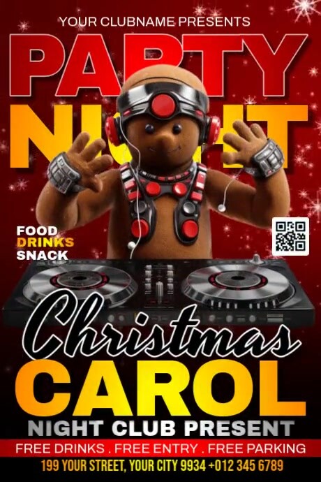 Copy of Christmas Carol Party Night | PosterMyWall