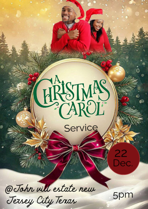 Christmas carol service Template | PosterMyWall