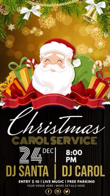 christmas carol service Template | PosterMyWall