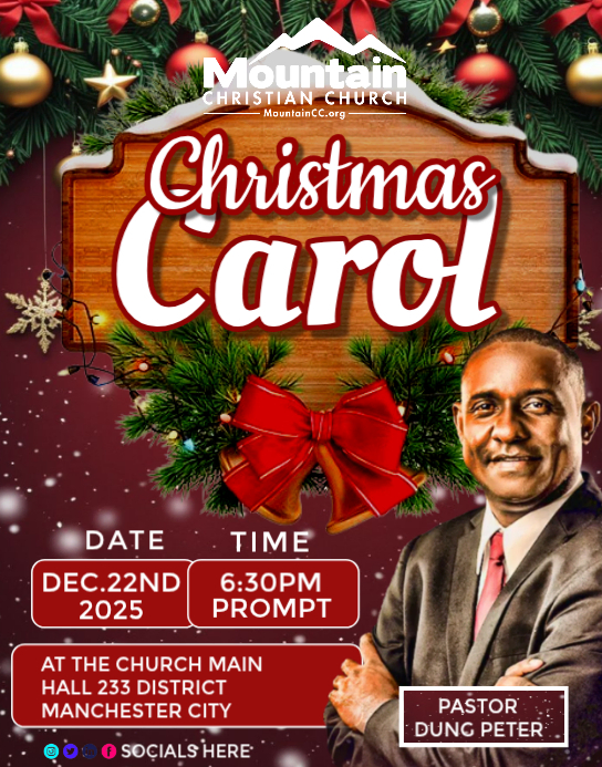 CHRISTMAS CAROL SERVICE Template | PosterMyWall