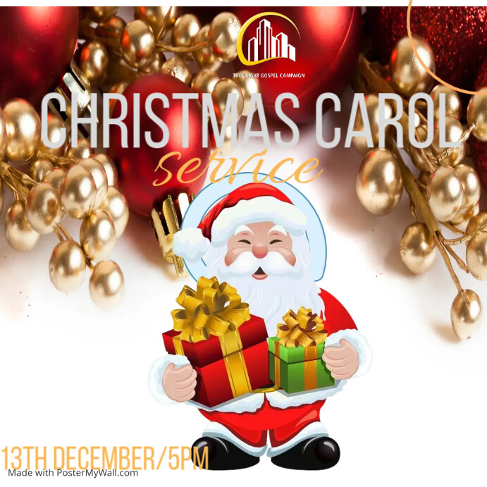 Christmas carol service Template | PosterMyWall