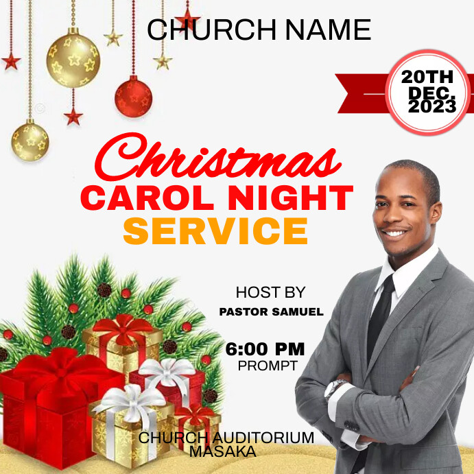 Copy of CHRISTMAS CAROL SERVICE | PosterMyWall