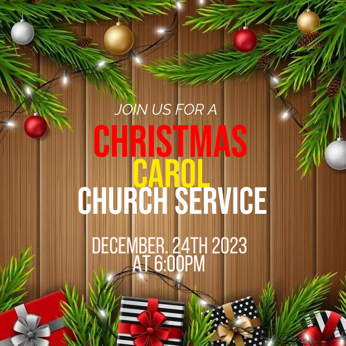 CHRISTMAS CAROL SERVICE | PosterMyWall