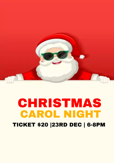 CHRISTMAS CAROL SERVICE Template | PosterMyWall